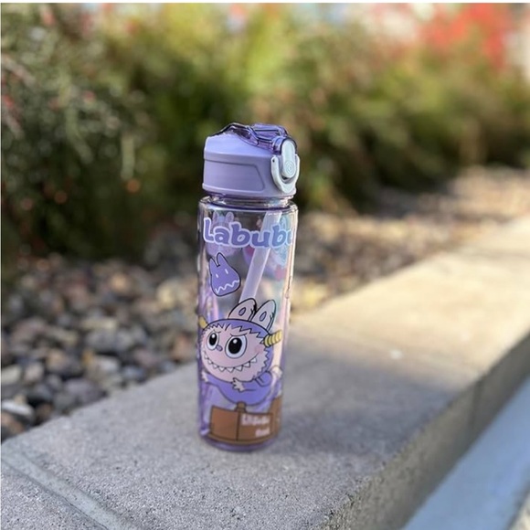 dfrc | Other | Labubu Ride Water Bottleclear Plastic Purple Cartoon ...